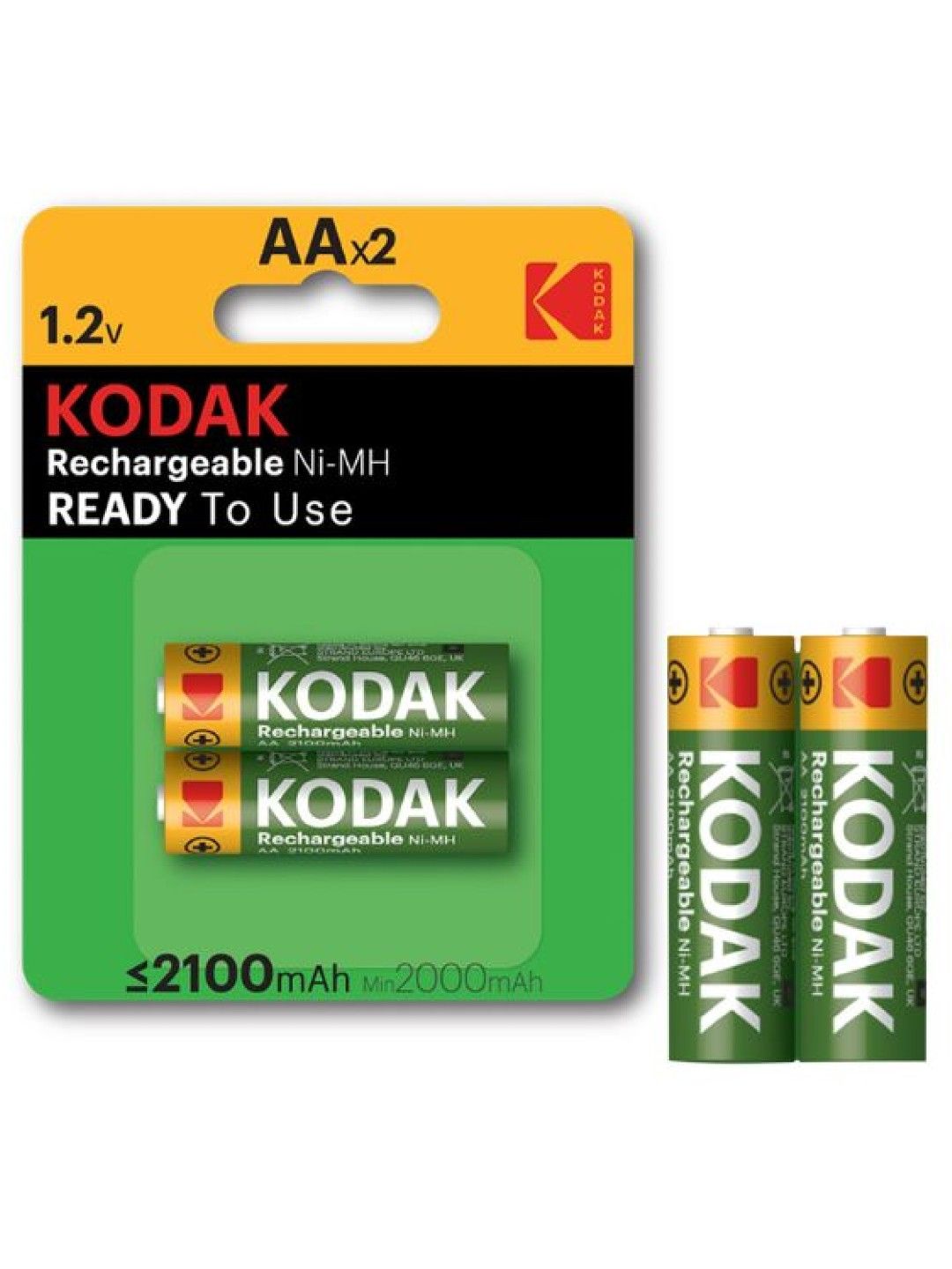 Kodak Ni-MH Pre-charged Rechargeable AA Battery 2… | edamama